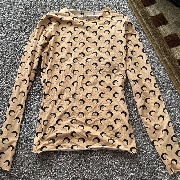 Tops | Marine Serre Long Sleeve Moon Top | Poshmark